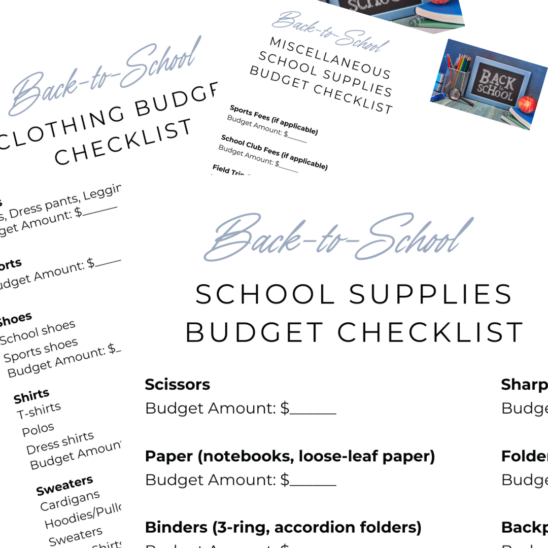 Printable - Back to School Budget Checklist – Simplify Life Your Way
